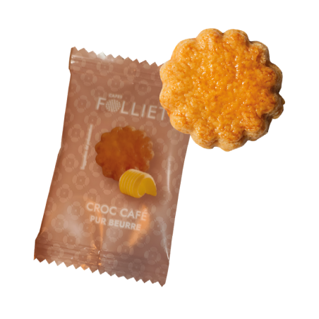 Galettes Croc'café pur beurre – Carton de 200 biscuits | Cafés Folliet